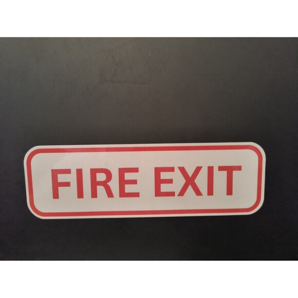 Art | Fire Exit Safety Sign Sticker Waterproof Vinyl Decal 2 Pack ...